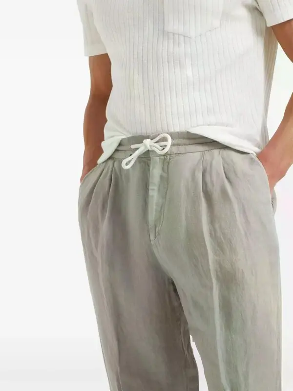Brunello Cucinelli Tapered Trousers With Drawstring Waist - Grey