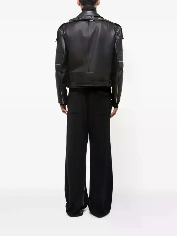 Helmut Lang Belted Leather Biker Jacket