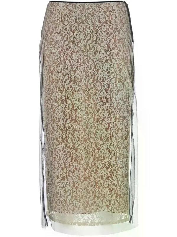 Fendi Layered Midi Skirt - Neutrals