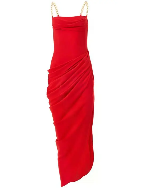 Carolina Herrera Draped Midi Dress