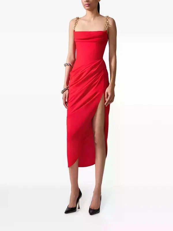 Carolina Herrera Draped Midi Dress