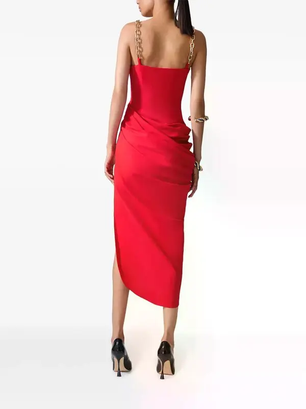 Carolina Herrera Draped Midi Dress