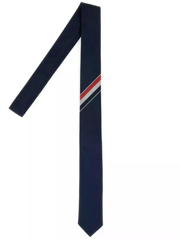 Thom Browne Grosgrain Stripe Neck Tie - Blue