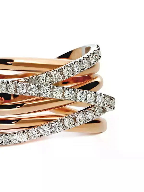 LEO PIZZO 18kt Gold Diamond Waves Ring