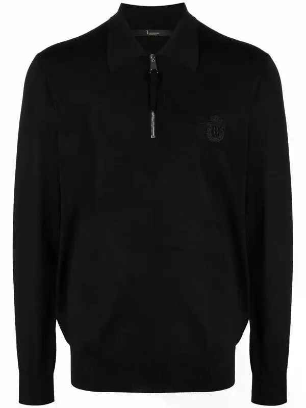 BILLIONAIRE Polo Jumper - Black