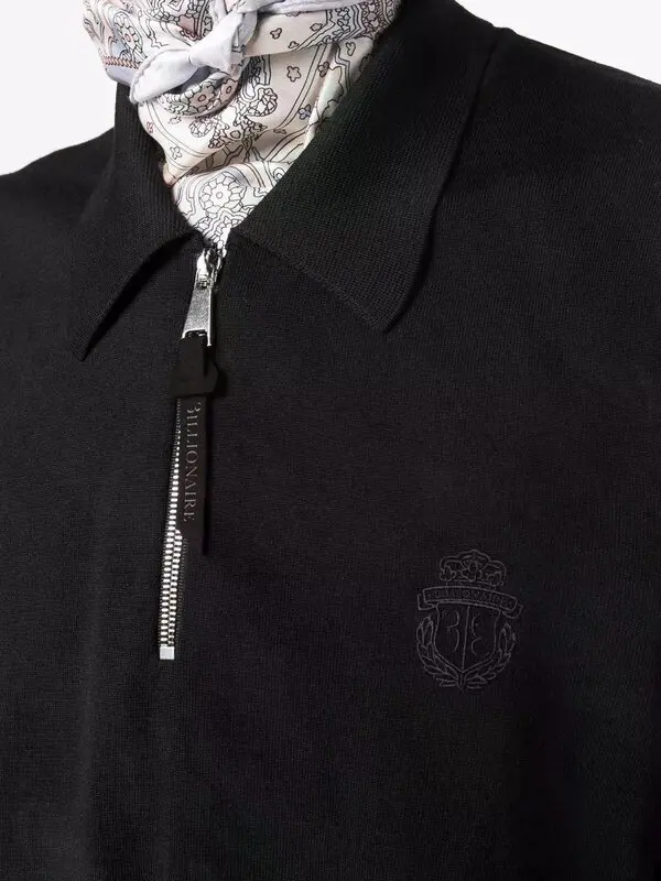 BILLIONAIRE Polo Jumper - Black