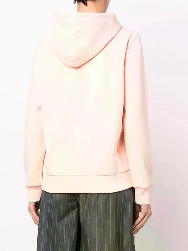 A.p.c. Embroidered Drawstring Hoodie - Pink