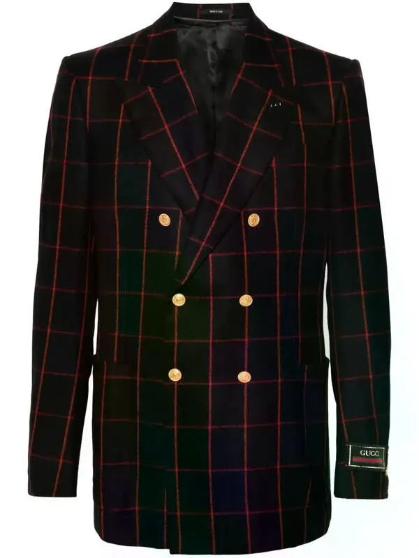 Gucci Logo-patch Double-breasted Blazer