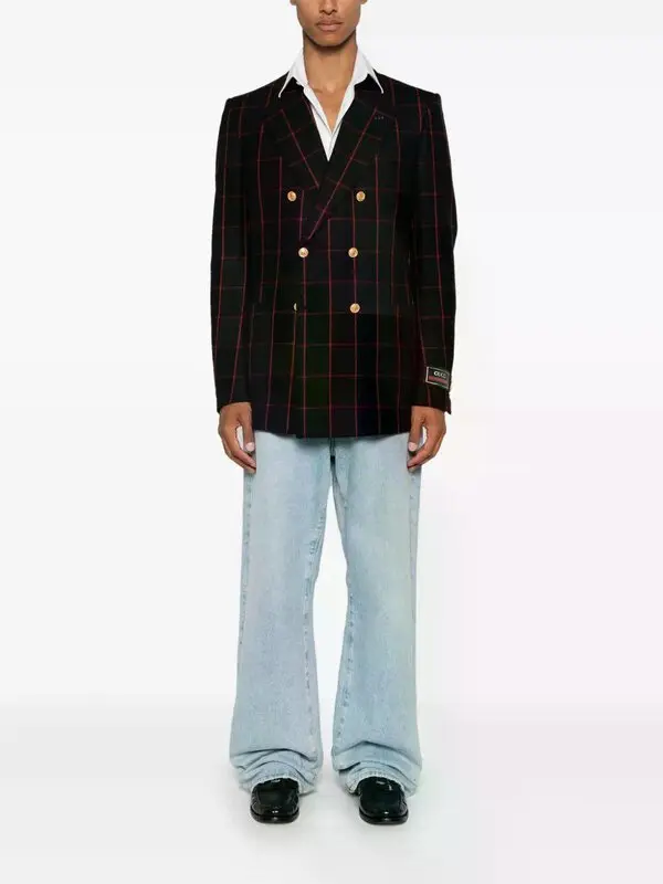 Gucci Logo-patch Double-breasted Blazer