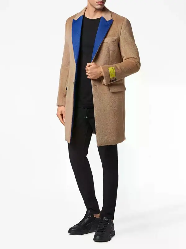 Philipp Plein Single-breasted Wool Coat