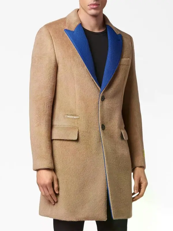 Philipp Plein Single-breasted Wool Coat