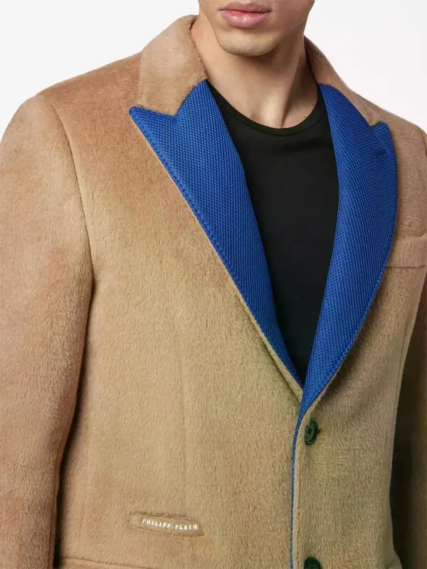 Philipp Plein Single-breasted Wool Coat
