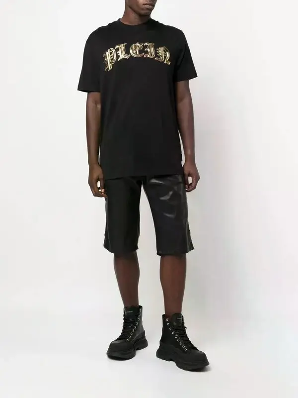 Philipp Plein Logo-appliqué Cotton T-shirt - Black
