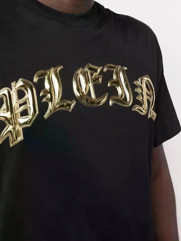 Philipp Plein Logo-appliqué Cotton T-shirt - Black