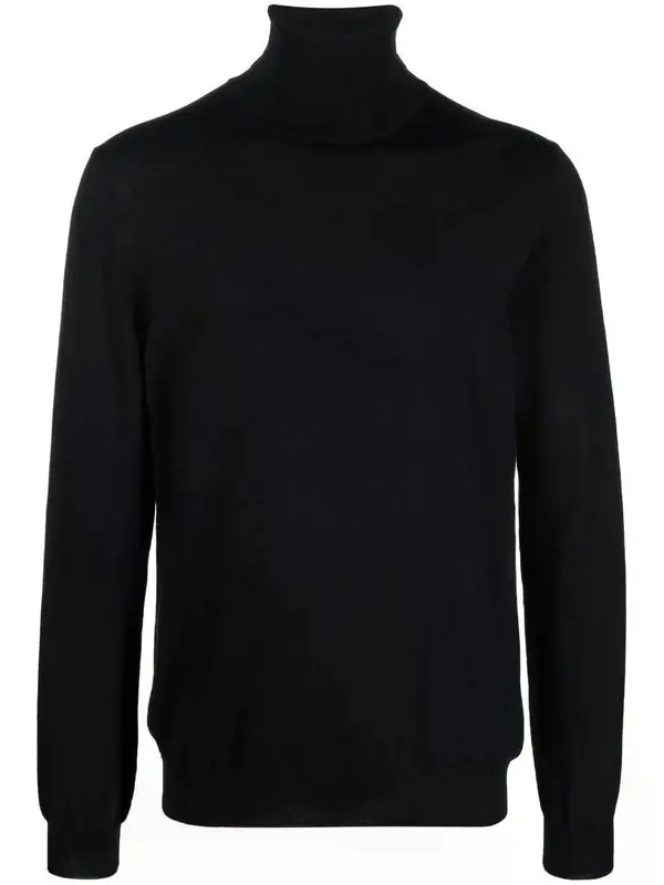 ZANONE Roll-neck Virgin Wool Blend Jumper - Black