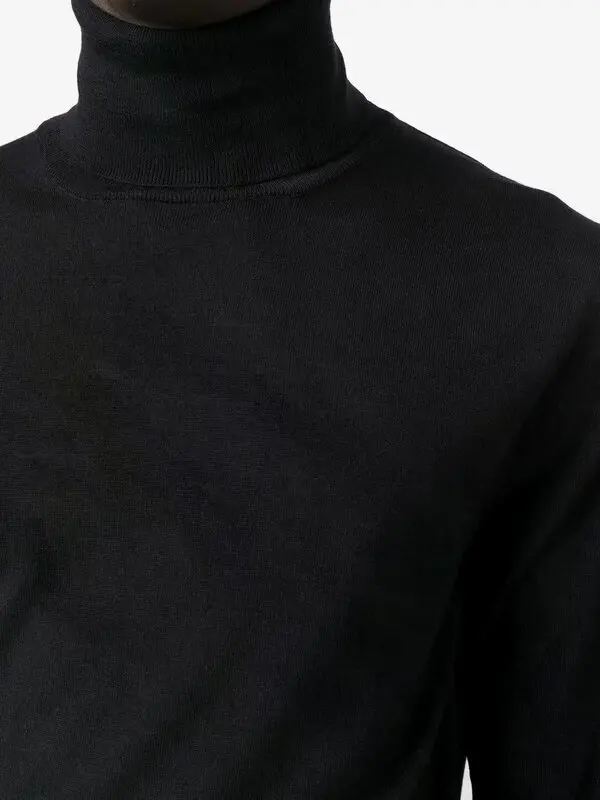 ZANONE Roll-neck Virgin Wool Blend Jumper - Black