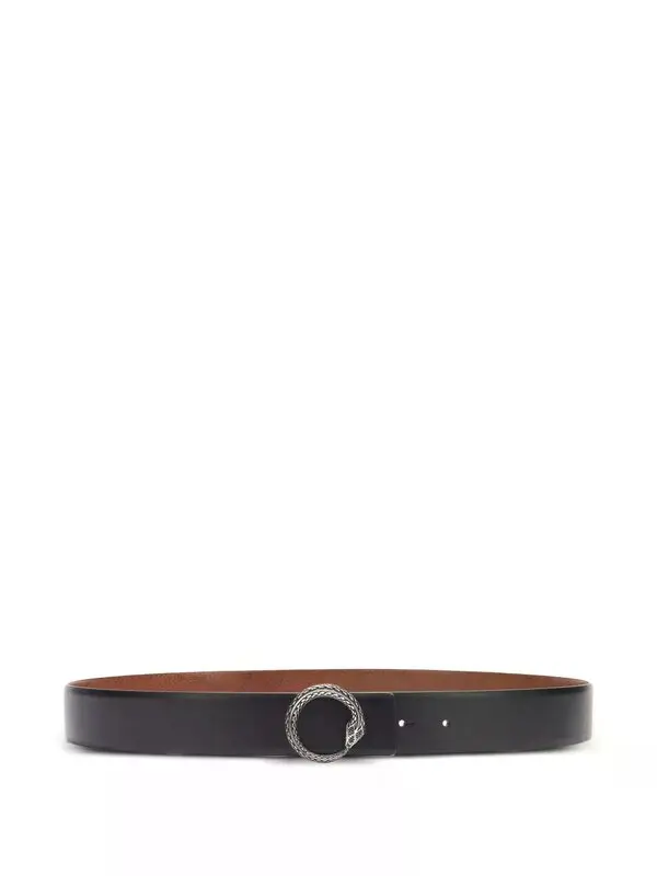 Roberto Cavalli Snake Buckle Belt - Black