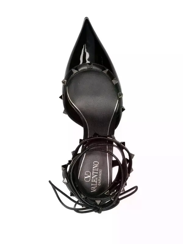 Valentino Garavani Rockstud Patent-leather Pumps - Black