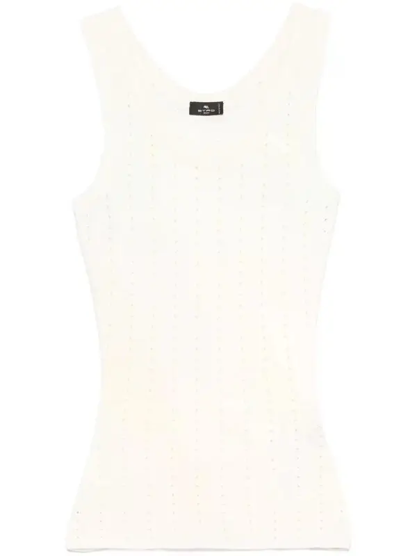 Etro Pointelle-knit Top