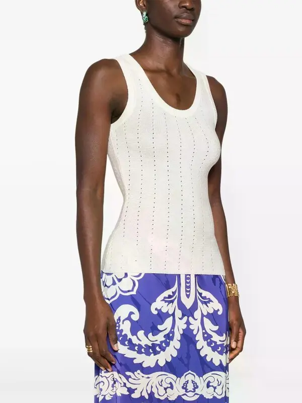 Etro Pointelle-knit Top
