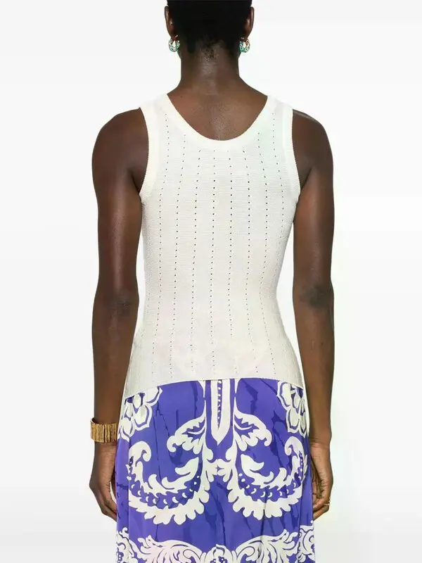 Etro Pointelle-knit Top