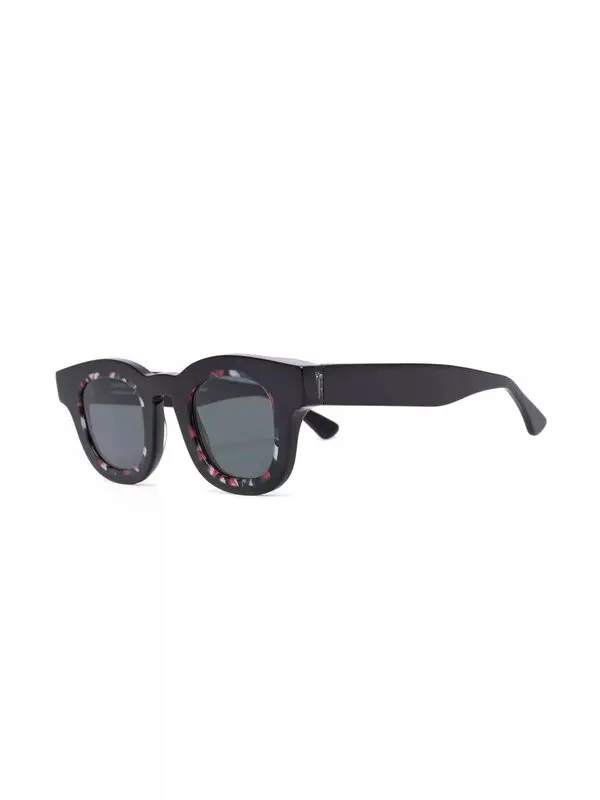 Thierry Lasry Marbled-effect Round Frame Sunglasses