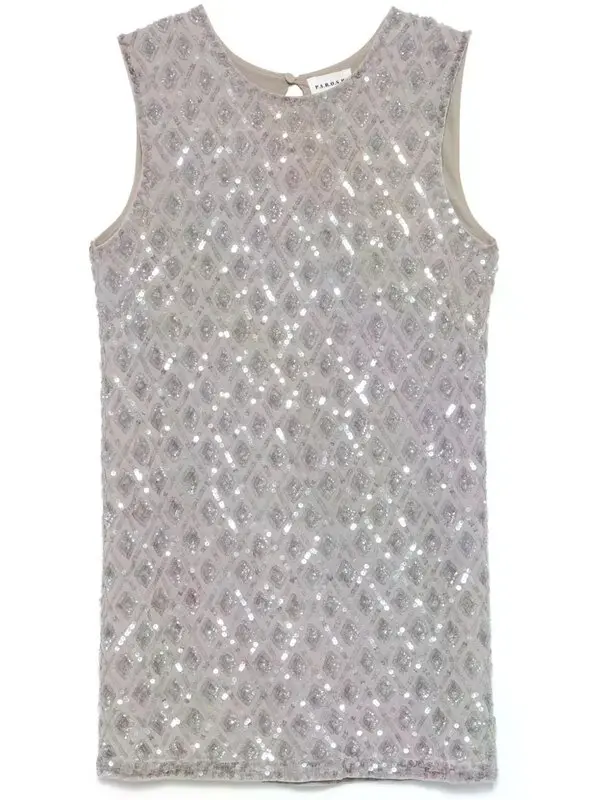 P.a.r.o.s.h Sequined Mini Dress - Neutrals