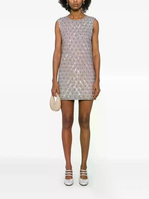 P.a.r.o.s.h Sequined Mini Dress - Neutrals