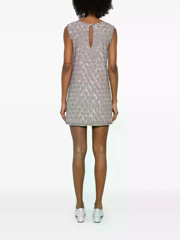 P.a.r.o.s.h Sequined Mini Dress - Neutrals