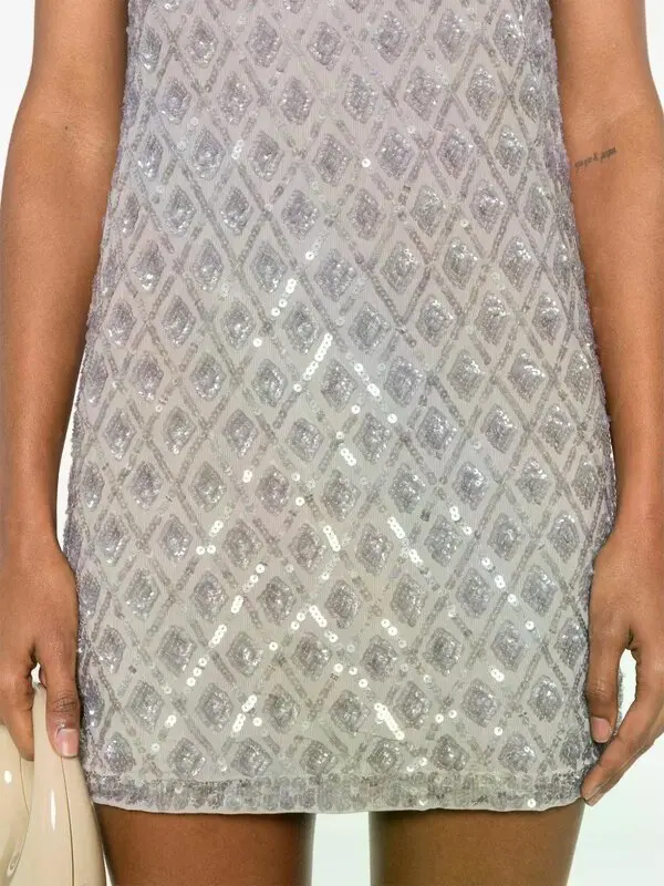 P.a.r.o.s.h Sequined Mini Dress - Neutrals