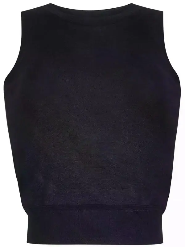 Adam Lippes Fine-knit Shell Top - Black