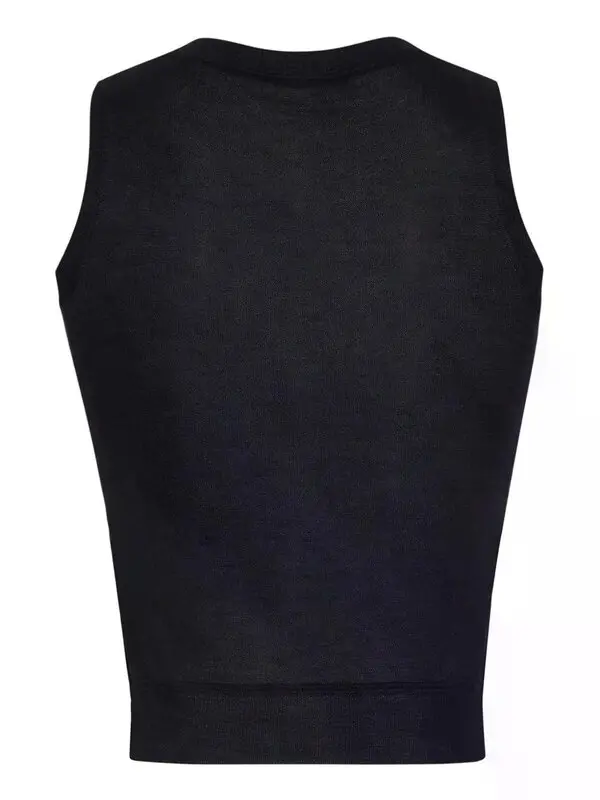 Adam Lippes Fine-knit Shell Top - Black