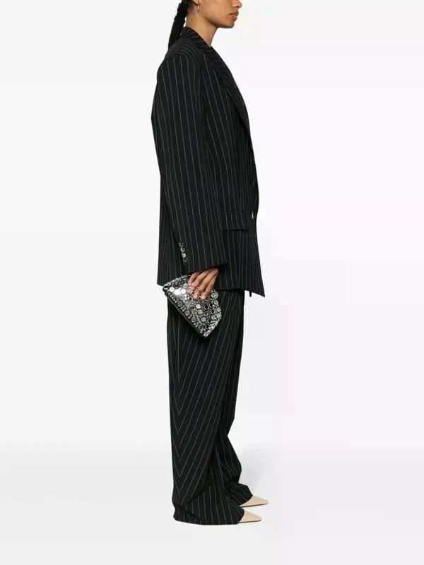 Attico Stud-embellished Leather Clutch