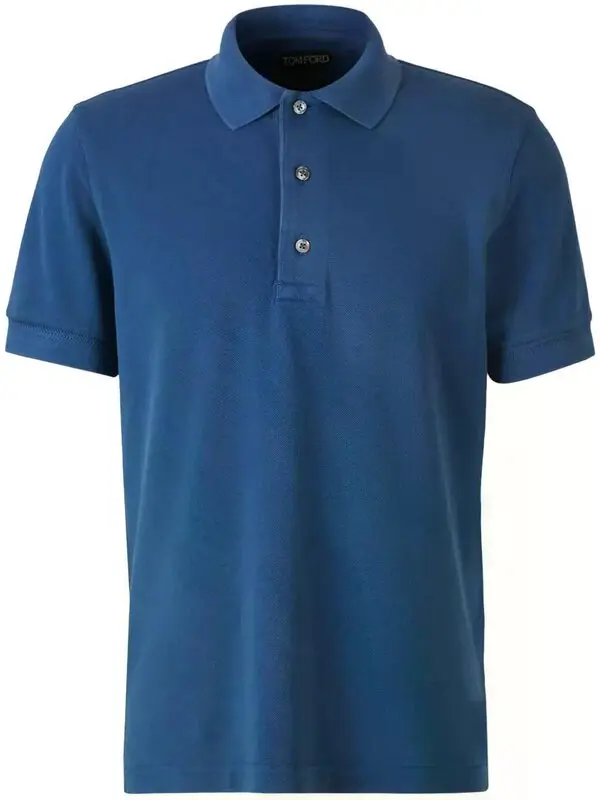 TOM FORD Short-sleeve Polo Shirt - Blue