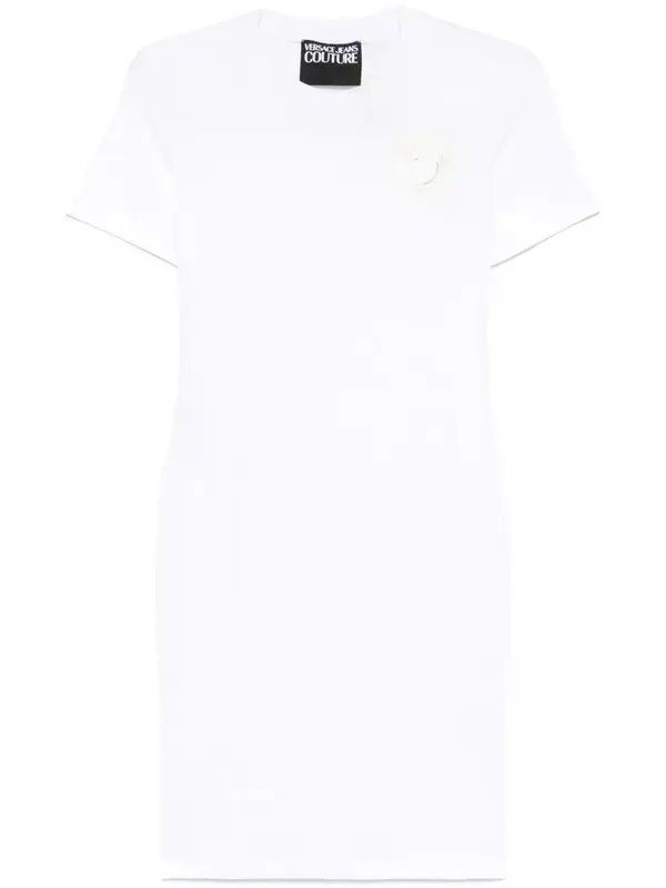 Versace Logo-print Mini Dress - White