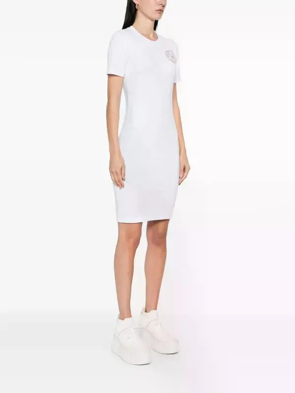 Versace Logo-print Mini Dress - White