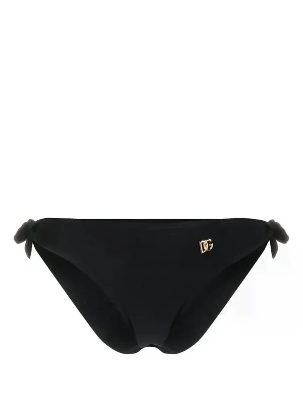 Dolce & Gabbana Logo-plaque Bikini Bottoms - Black