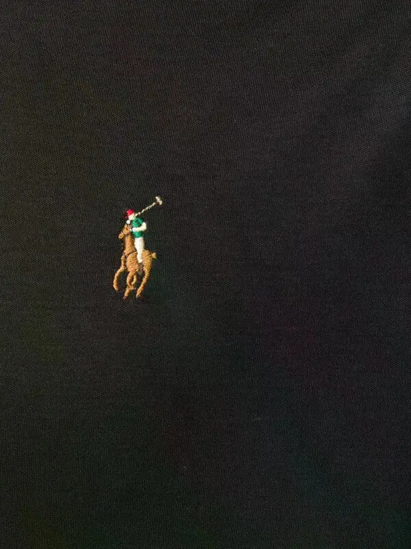 Polo Ralph Lauren Logo Embroidered T-shirt - Black
