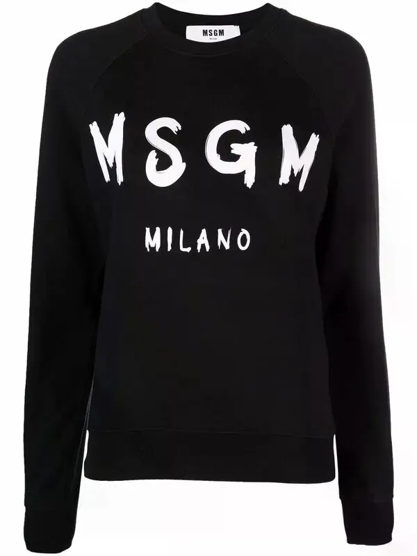 MSGM Logo-print Sweatshirt - Black