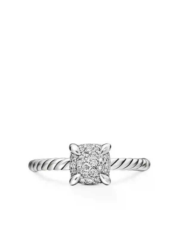 David Yurman Sterling Petite Chatelaine Diamond Ring