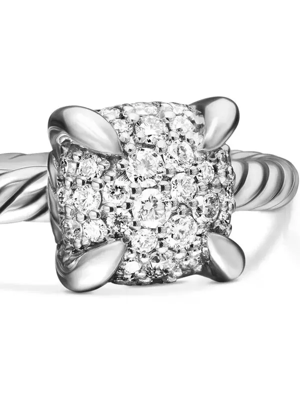 David Yurman Sterling Petite Chatelaine Diamond Ring