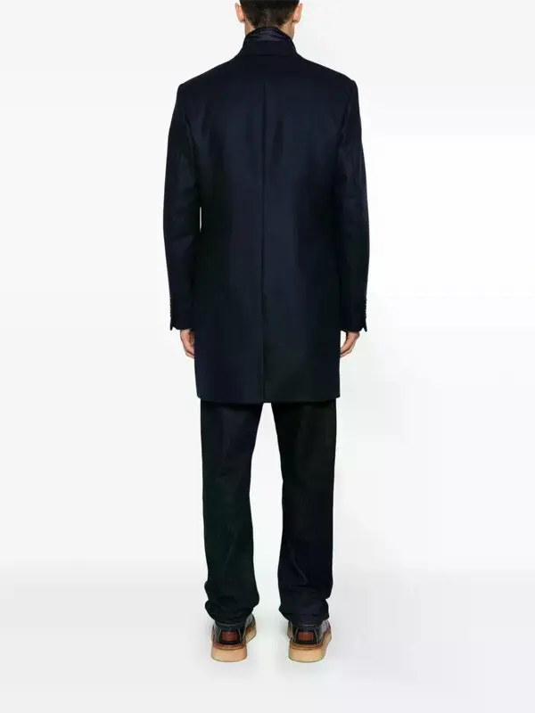 FAY Wool-cashmere Blend Layered Coat - Blue