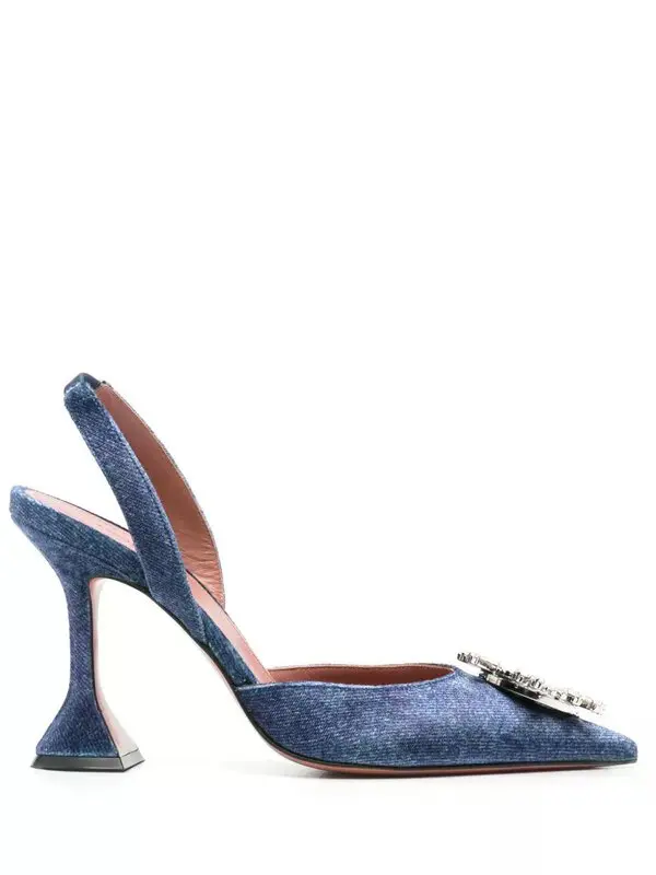 Amina Muaddi 95mm Begum Slingback Pumps