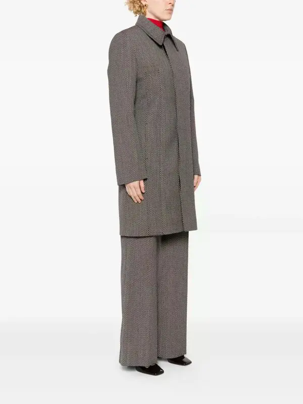 Victoria Beckham Jacquard Single-breasted Coat
