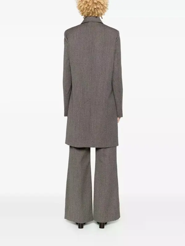 Victoria Beckham Jacquard Single-breasted Coat