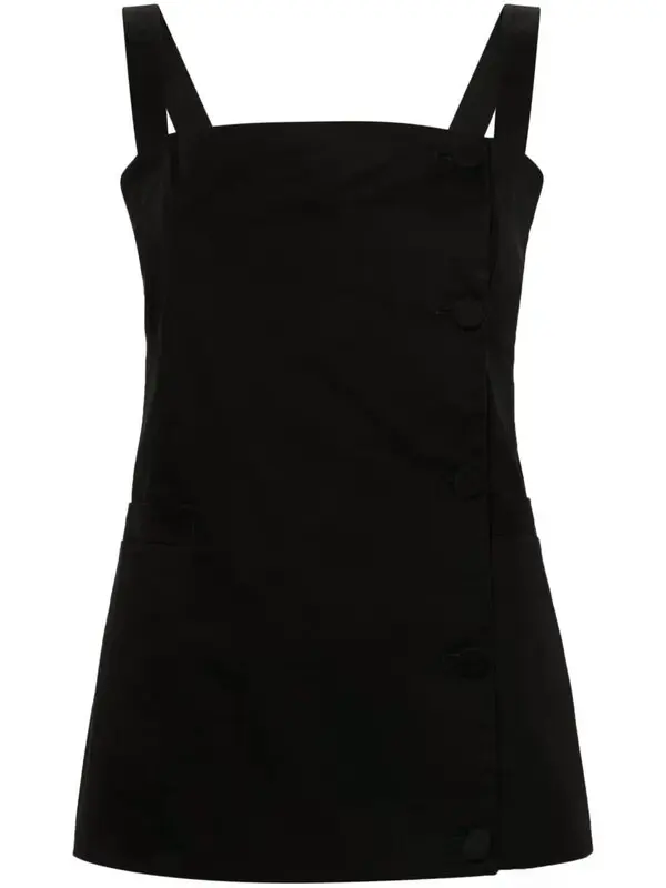Fabiana Filippi Square-neck Buttoned Blouse - Black