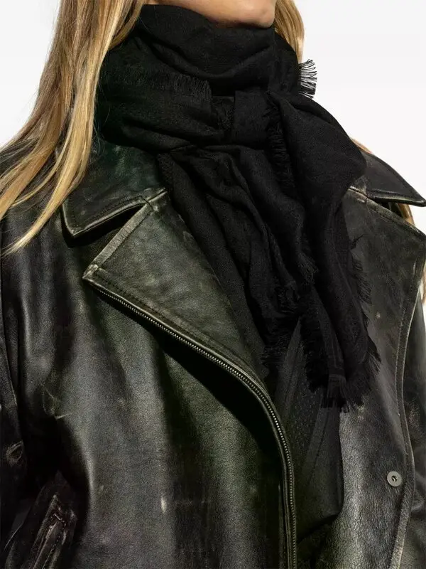 Zadig&Voltaire Glenn Monogram-pattern Scarf - Black