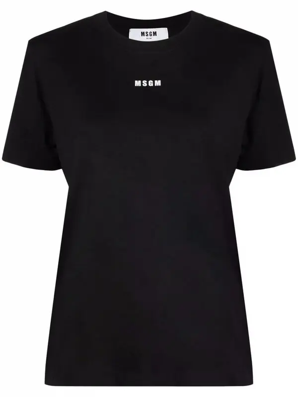 MSGM Logo-print Short-sleeved T-shirt - Black