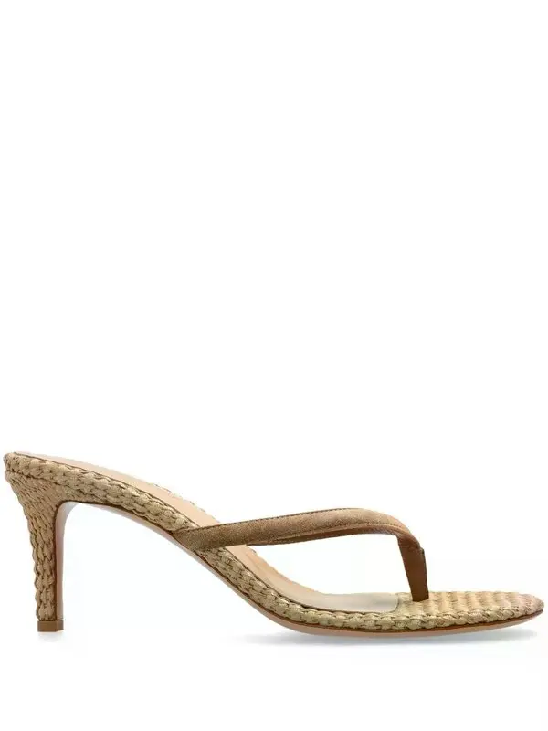GIANVITO ROSSI Leather Stiletto Sandals - Brown