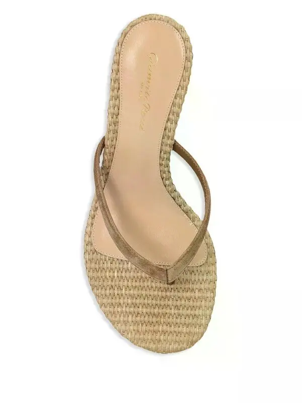 GIANVITO ROSSI Leather Stiletto Sandals - Brown